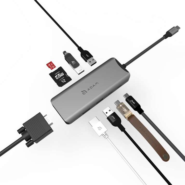 Multipuerto Adam Elements Casa Hub A09 Usbc 3.1G 2 9-In-1 Hub - Gris ...